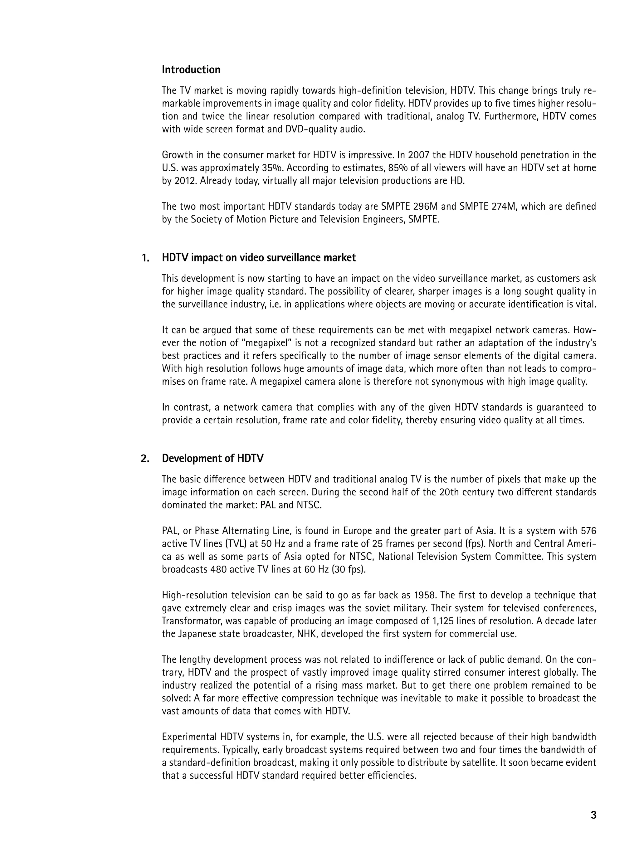 HDTV (High Definition Television) and video surveillance | PDF