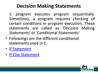 Basics of C porgramming | PPTX