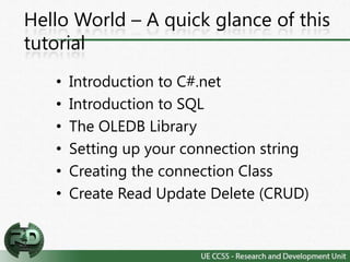 C# Basic Tutorial | PPT