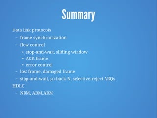 Chapter 7 - Data Link Control Protocols 9e | PDF