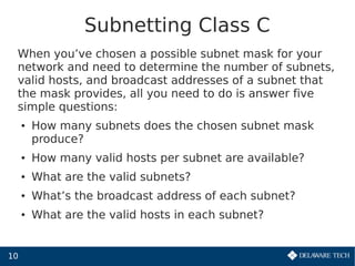 Chapter 8 - IP Subnetting, Troubleshooting and Introduction to NAT 9e | PPT