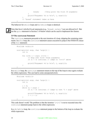 C cheat sheet | PDF