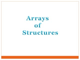 arrays of structures | PPT
