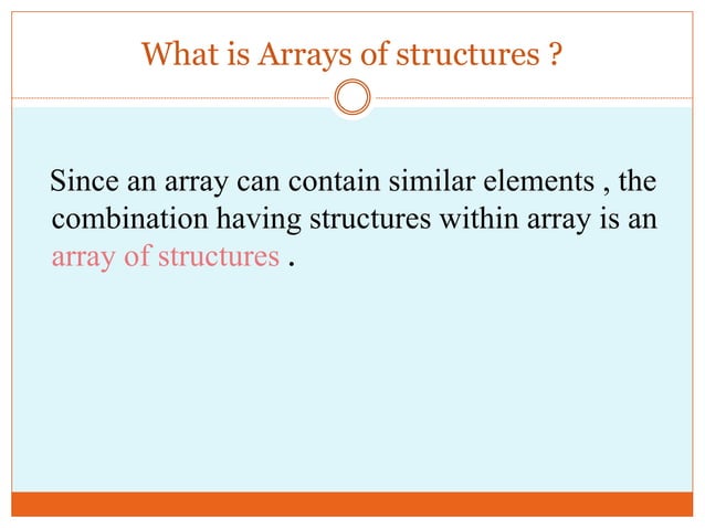 arrays of structures | PPTX