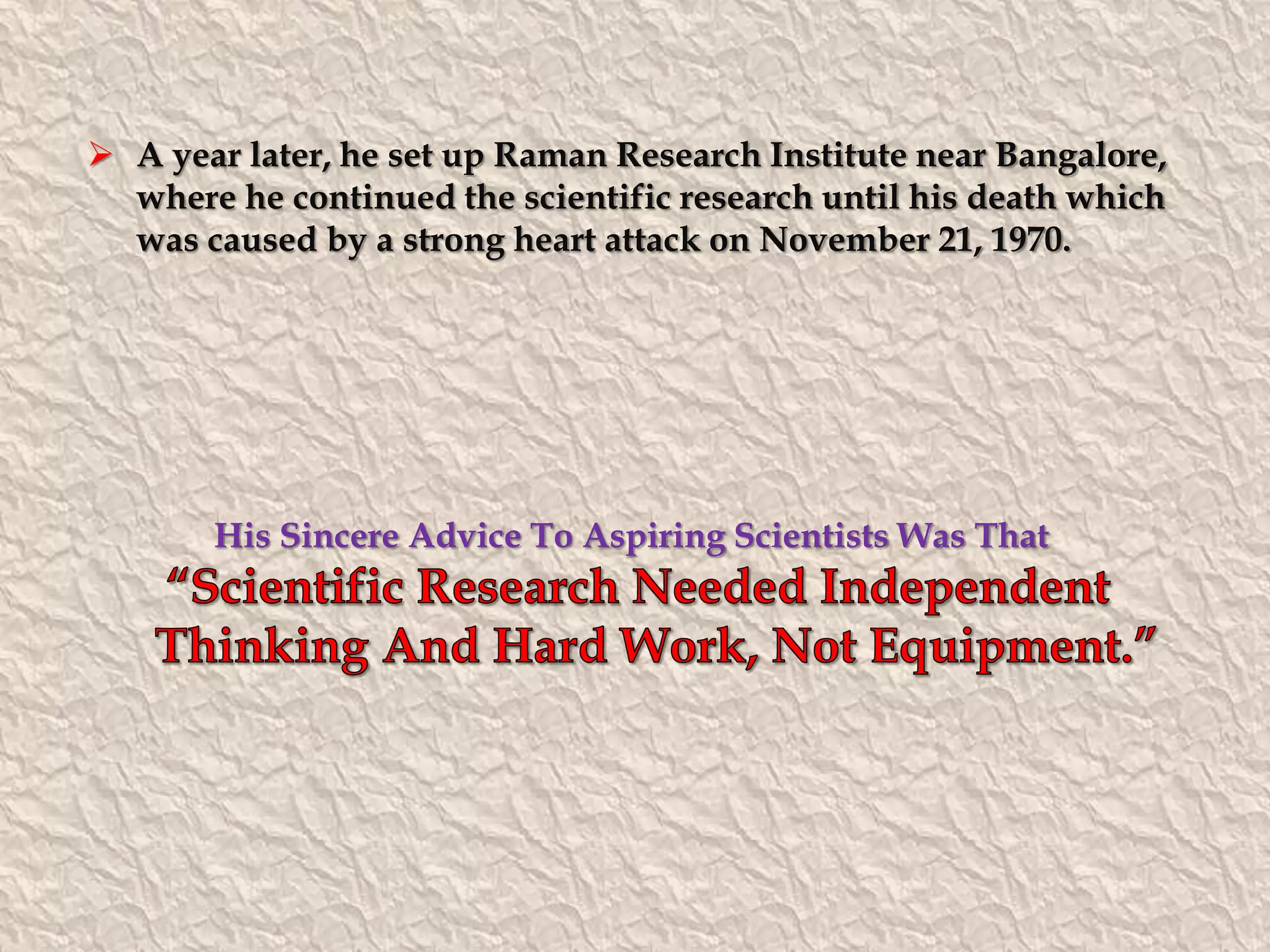 C.v. raman the great indian physicist | PPT