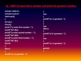 CONDITIONAL STATEMENT IN C LANGUAGE | PPTX