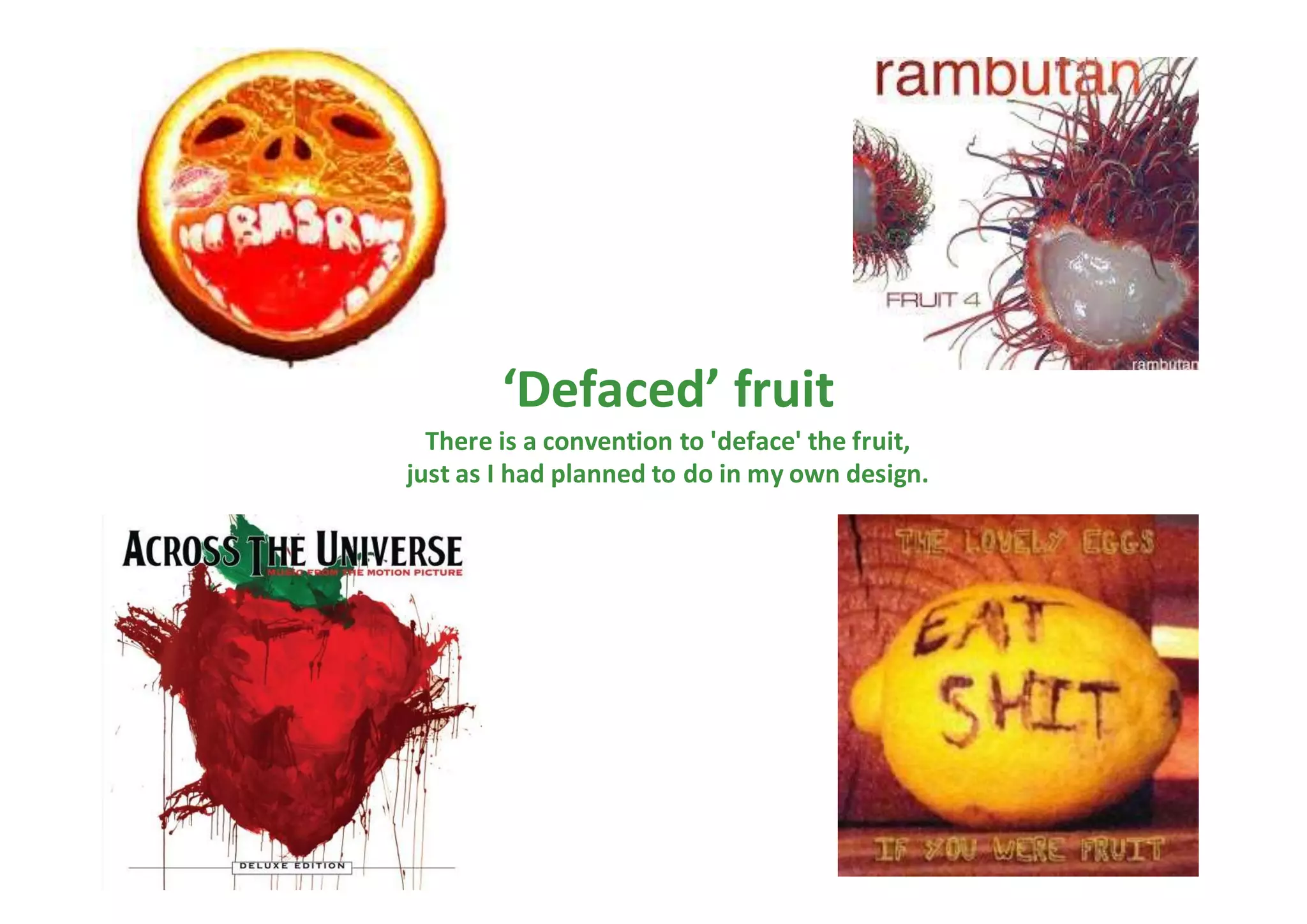 Fruit-Based Album Designs | DOCX