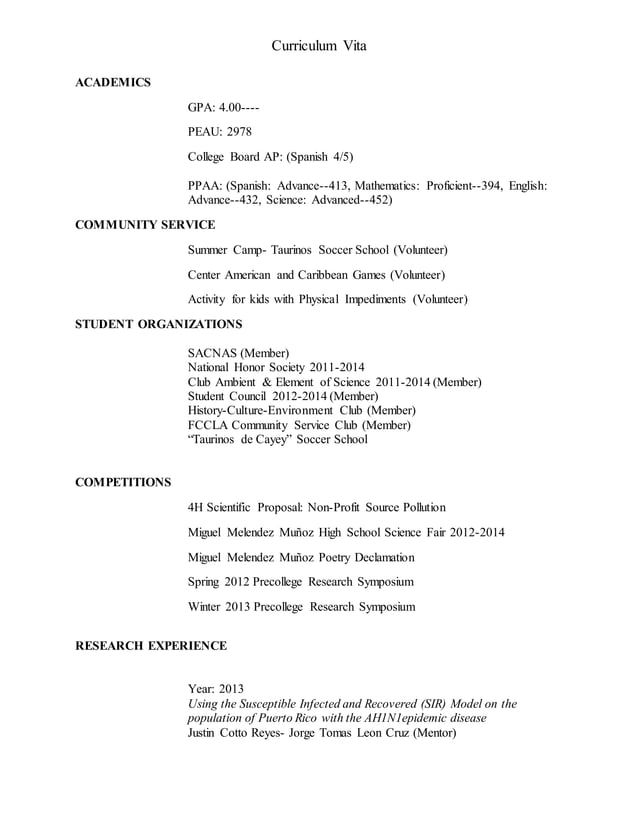 C.V. justin cotto | PDF