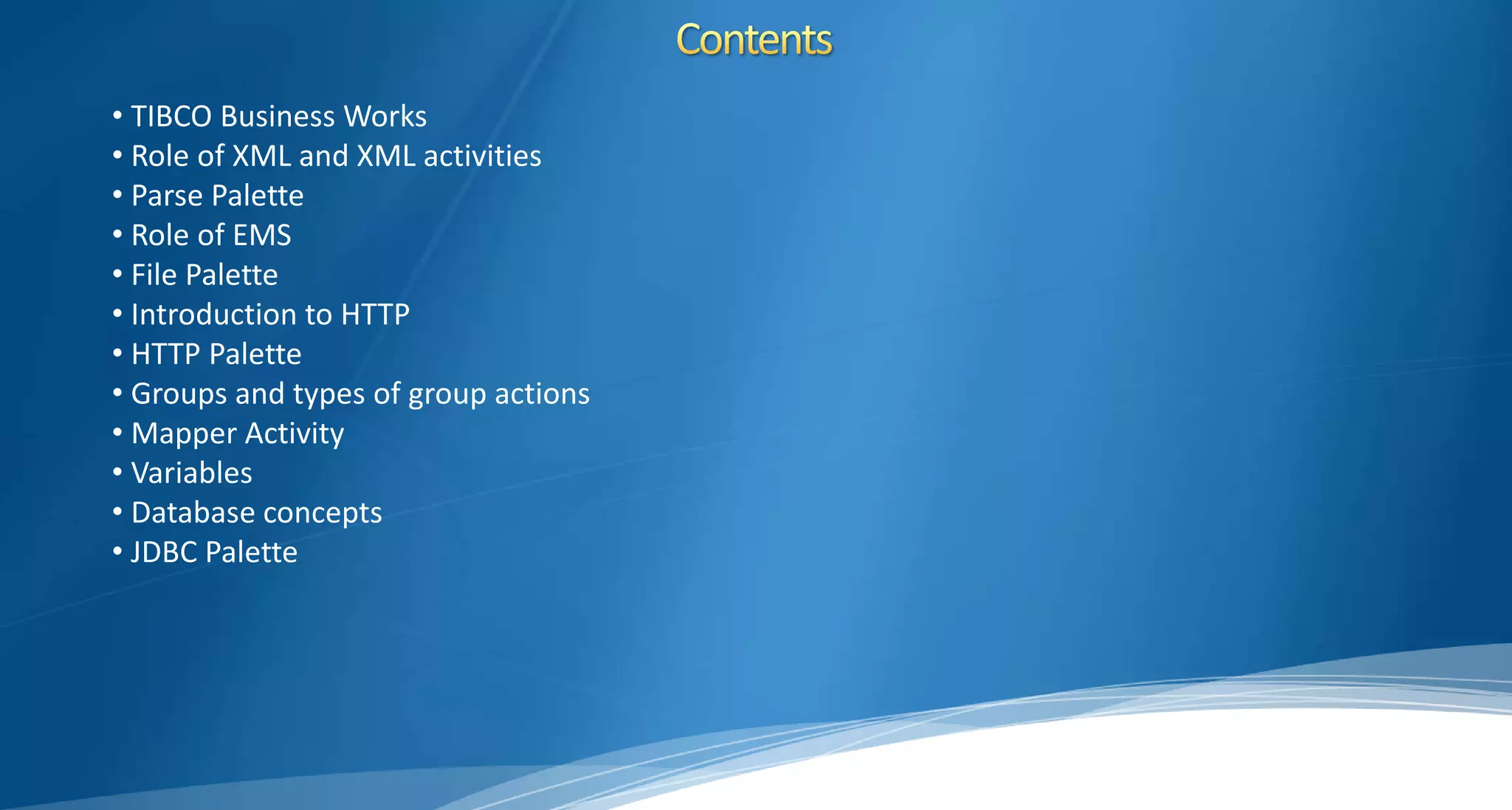 Tibco business works | PPTX