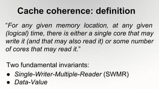 Coherence and consistency models in multiprocessor architecture | PPT