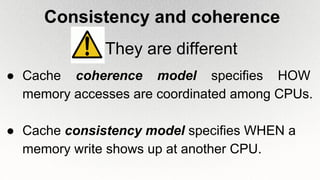 Coherence and consistency models in multiprocessor architecture | PPT