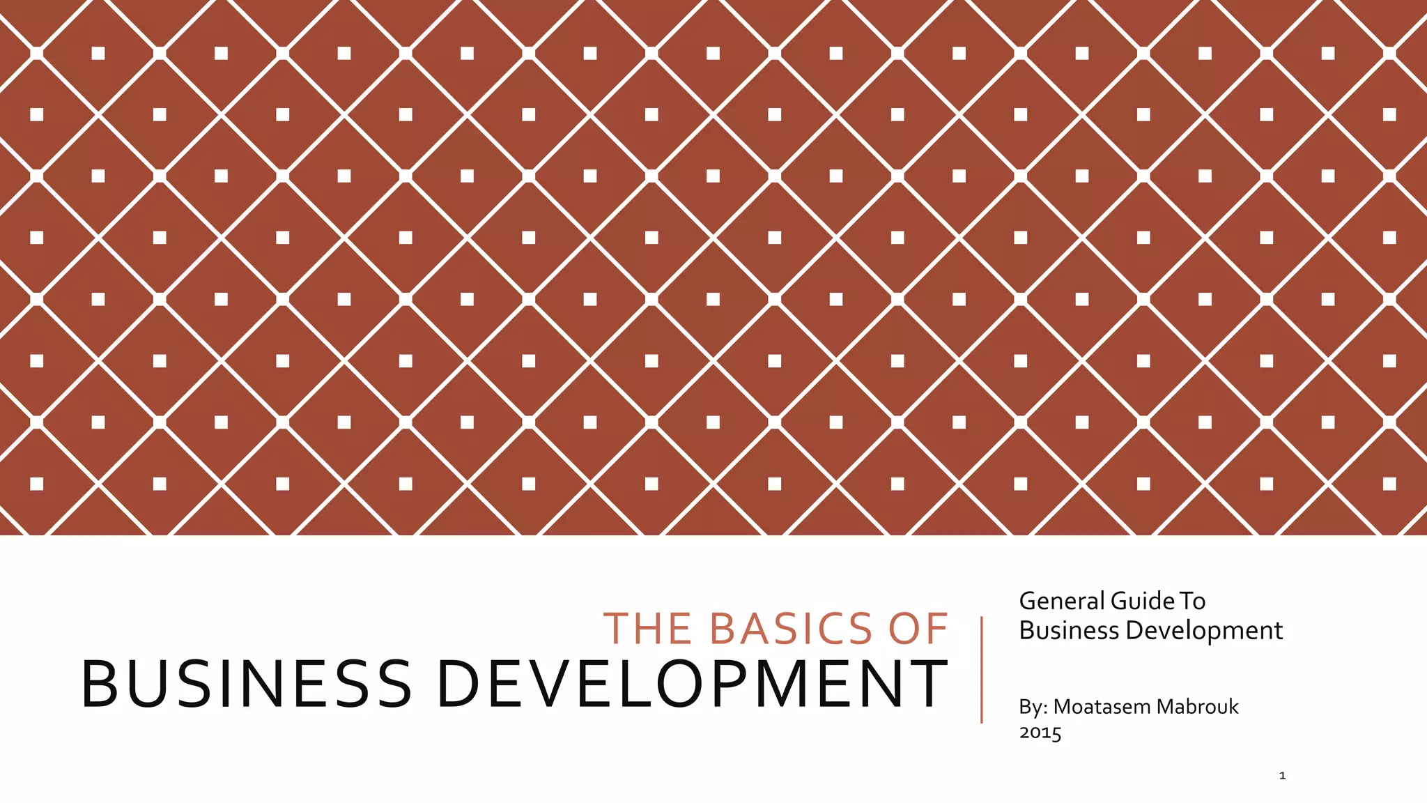 The Basics of Business Development | PPTX