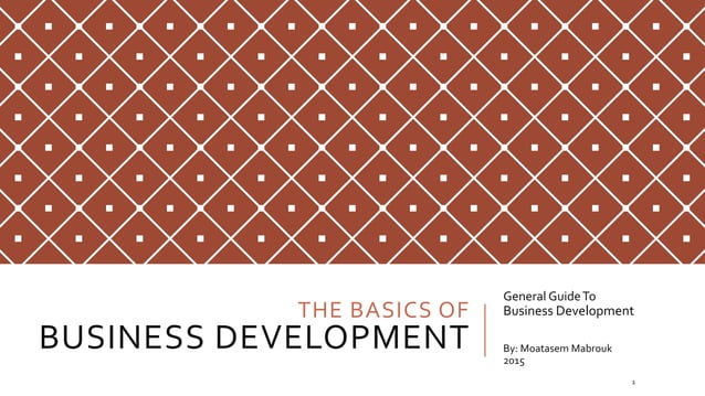 The Basics of Business Development | PPTX