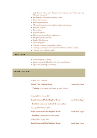 C.v chef saad farawlou | DOC