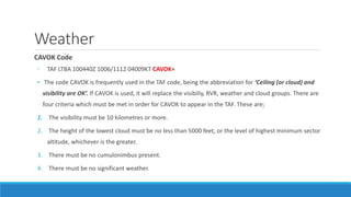 Aviation Meteorology - Terminal Aerodrome Forecasts | PPTX