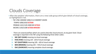 Aviation Meteorology - Terminal Aerodrome Forecasts | PPTX