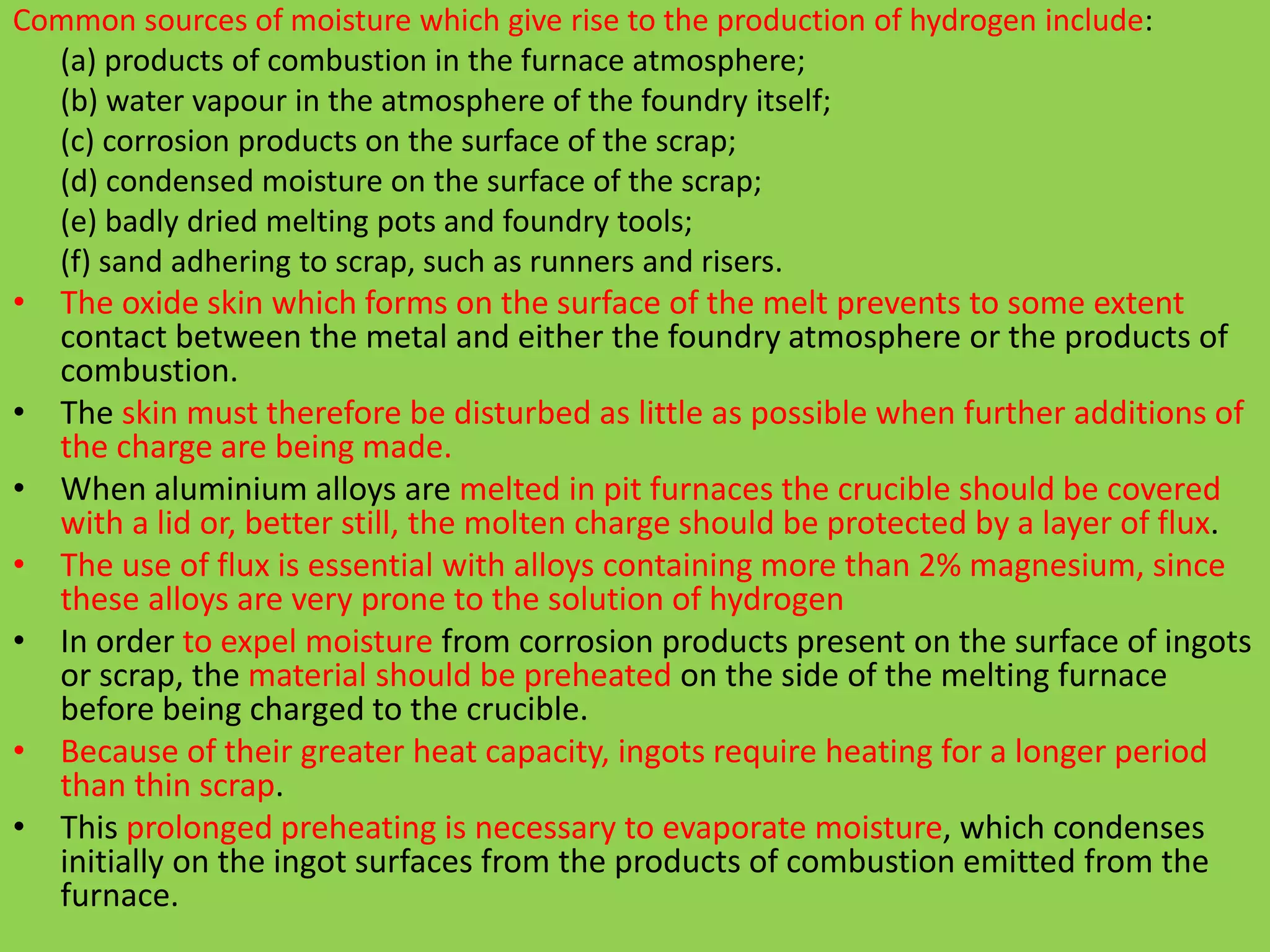 C 16 - melting of aluminium alloys | PPTX