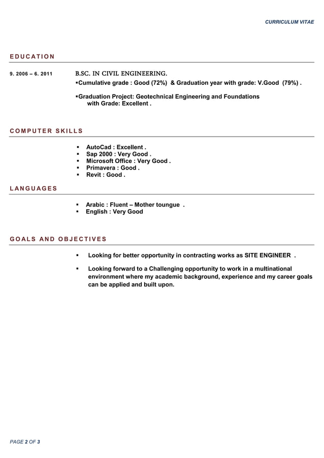 Engr. Amr Shaaban C.V. | PDF