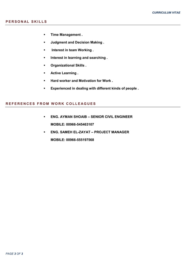 Engr. Amr Shaaban C.V. | PDF