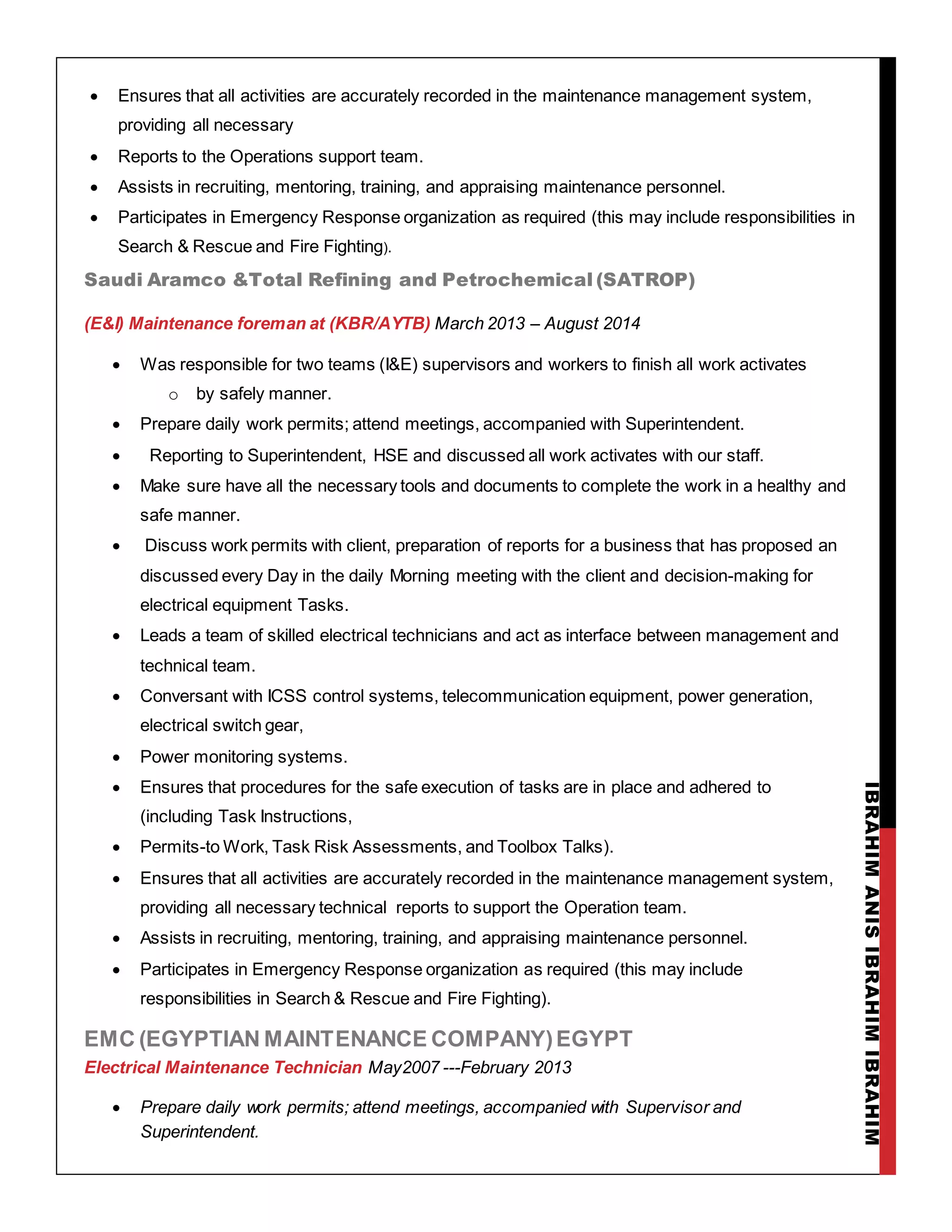 Electrical Supervisor | PDF