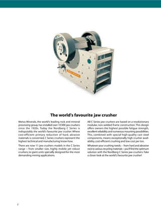 Metso C series jaw crusher Manual | PDF