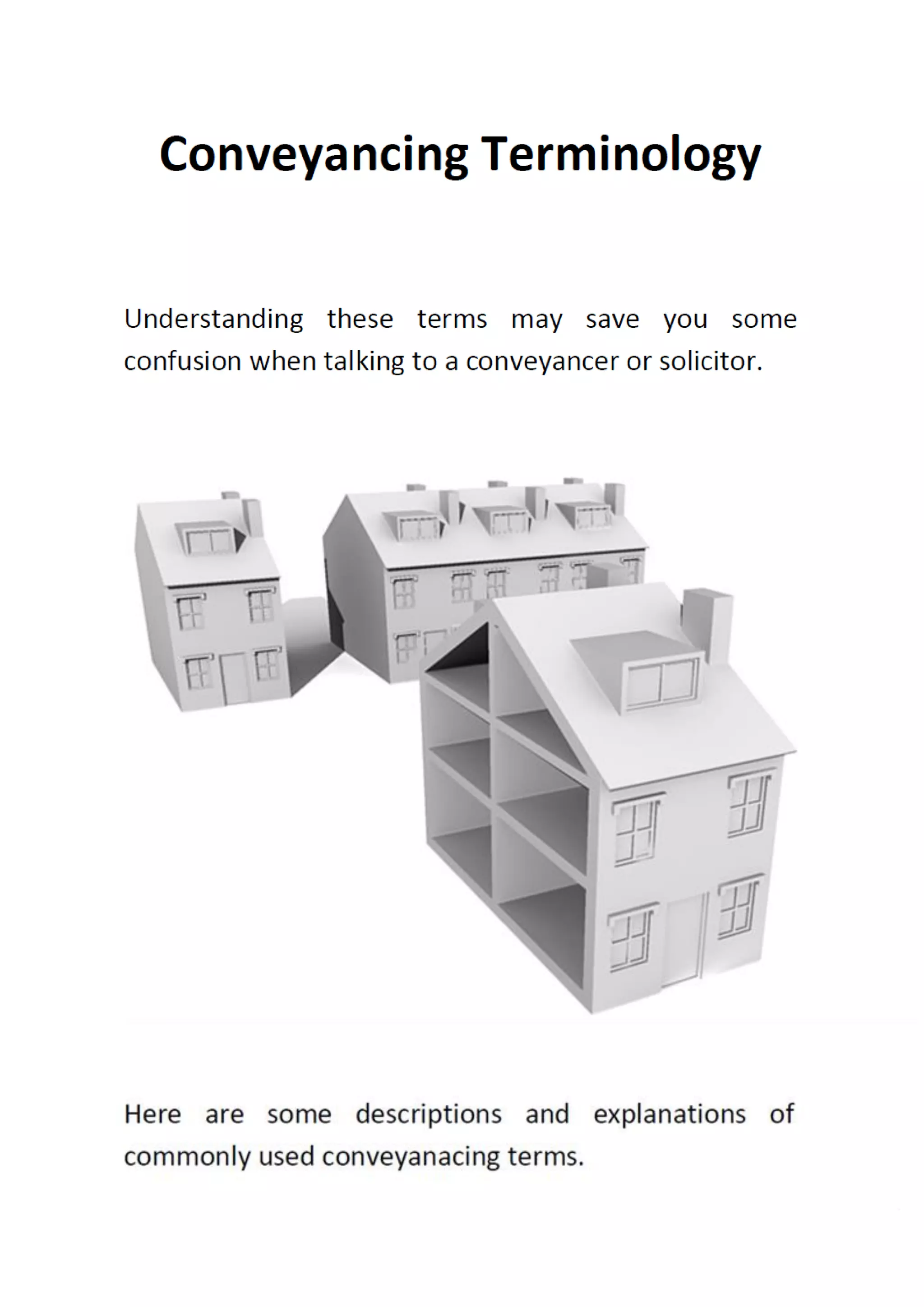 Conveyancing Terminology | PDF