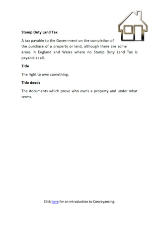 Conveyancing Terminology | PDF