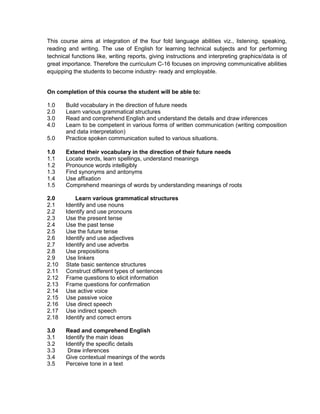 C 16 ec curriculum | PDF