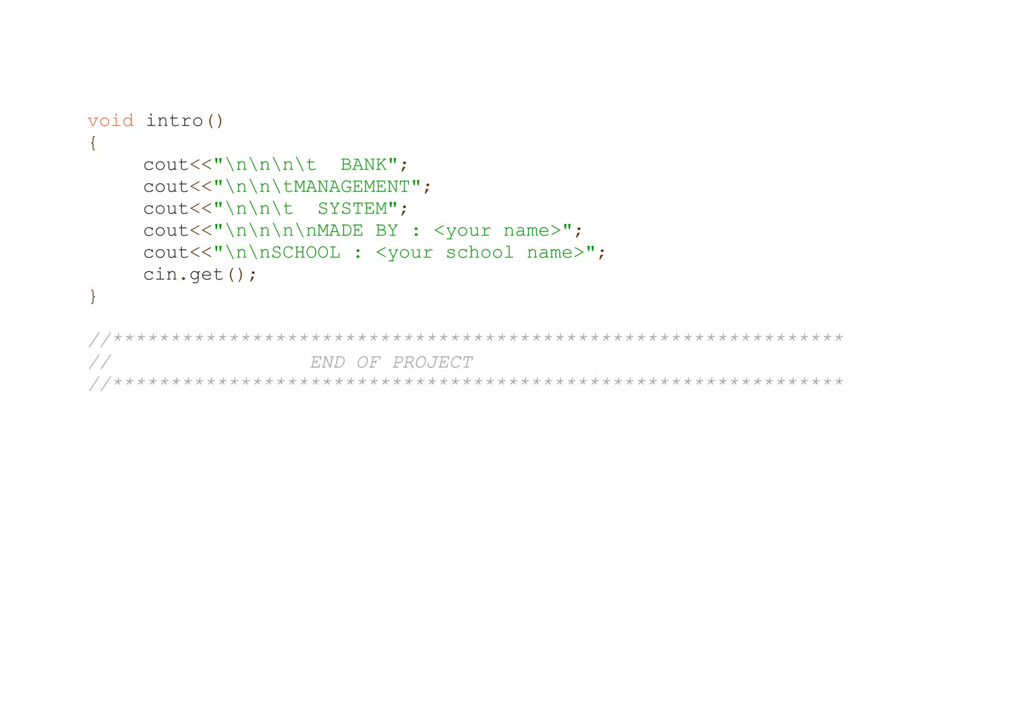 C++ coding for Banking System program | PDF