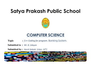 C++ coding for Banking System program | PDF