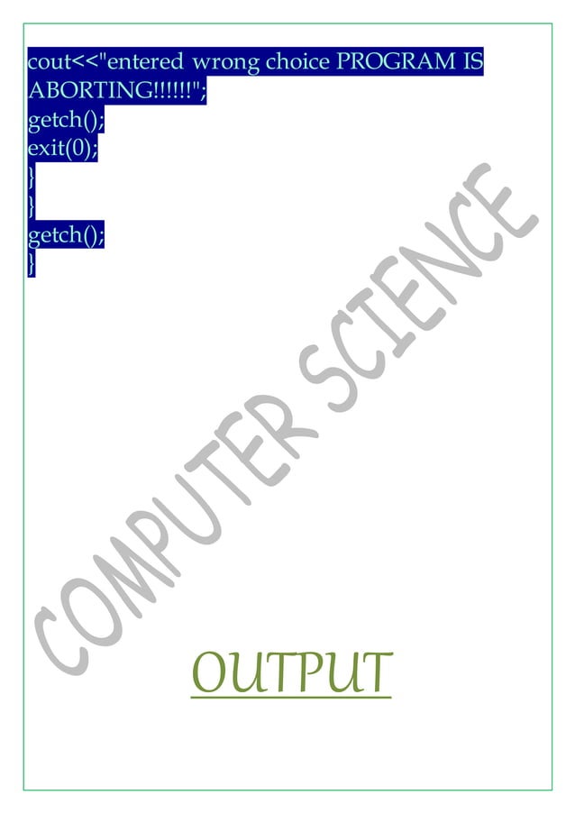 C.S. project report on railway ticket reservation | DOCX | Programming Languages | Computing