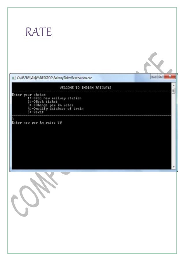 Railway reservation system project in c - spainasl