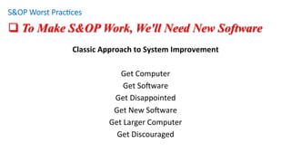 Sales and Operations Planning Worst Practices | PDF