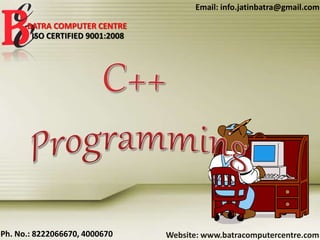 C++ Programming Language Training in Ambala ! Batra Computer Centre | PPT