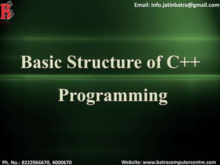 C++ Training Institute in Ambala ! Batra Computer Centre | PPT