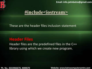 C++ Training Institute in Ambala ! Batra Computer Centre | PPT