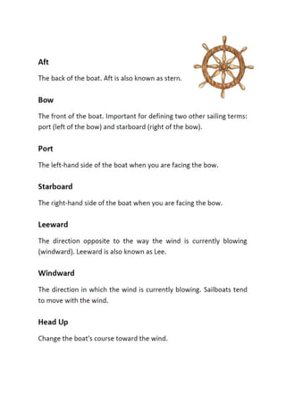 Basic Sailing Terms | PDF