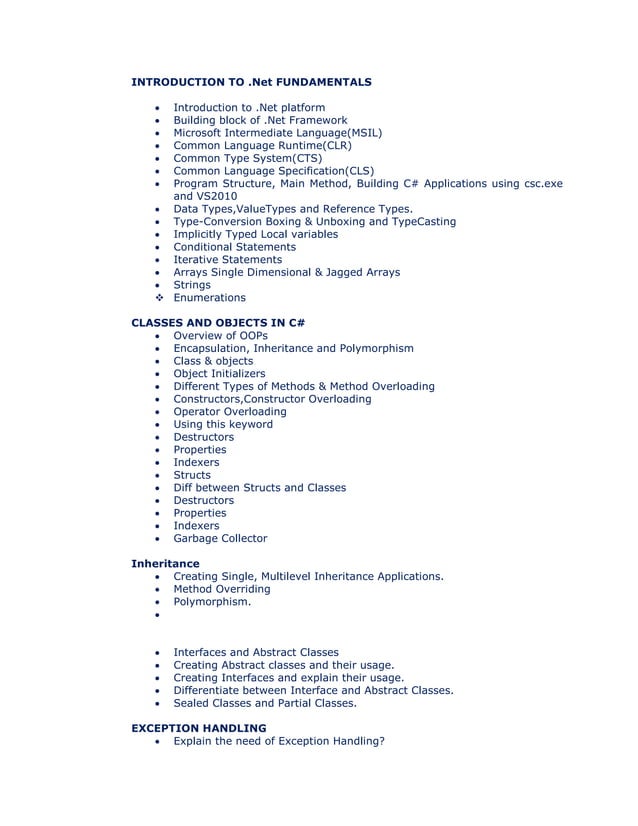 Best C Sharp C# Training Online C# Online Course C# Online Training ...