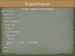 Proposal for project ofdigital class in C++ | PPT
