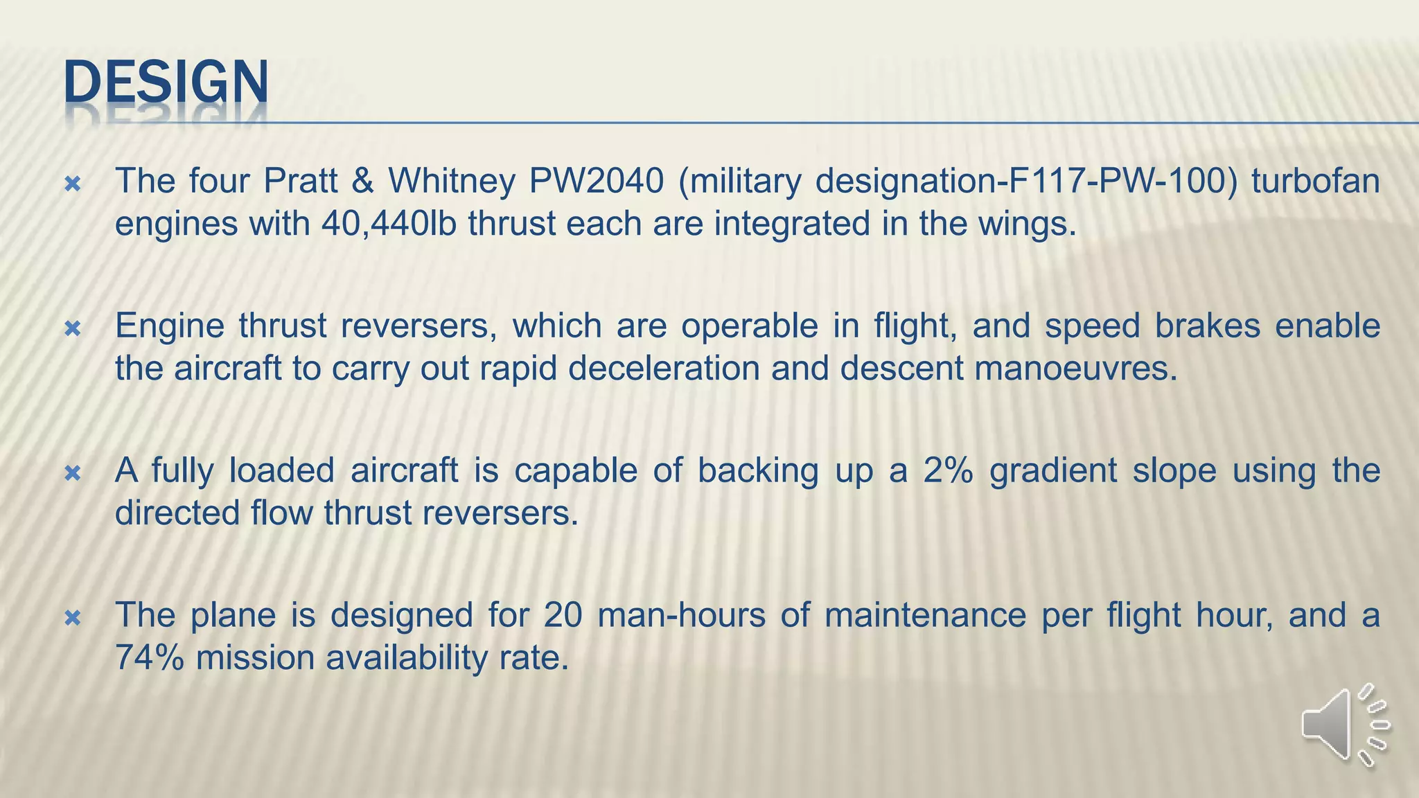 C 17 globemaster iii, usa - tactical transport aircraft | PPTX