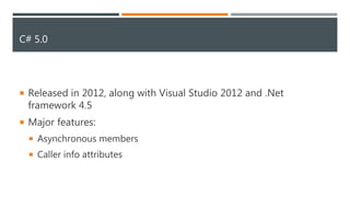 C#.net evolution part 2 | PPT