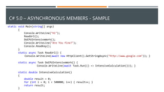 C#.net evolution part 2 | PPT