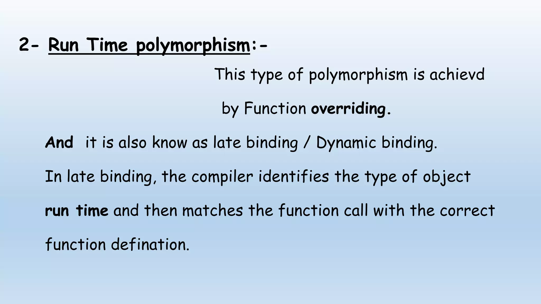 polymorphism and virtual function | PPTX