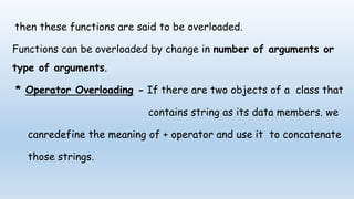 polymorphism and virtual function | PPTX
