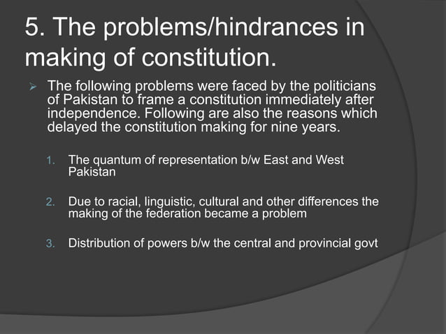 Constitutional Development from 1947 to 1958 | PPTX | Islam | Religion & Spirituality