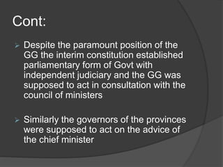 Constitutional Development from 1947 to 1958 | PPTX