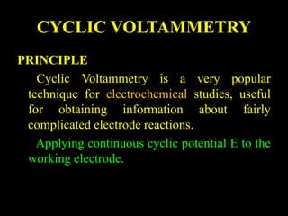 Cyclic Voltammetry Application | PPTX