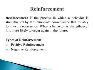 Reinforcements & its types