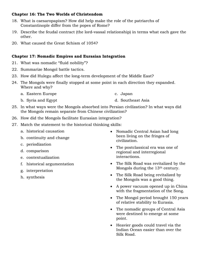 C. 1200 1450 ce unit review | PDF