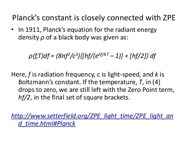 New Energy Part 3C-1c Planck's "Constant"
